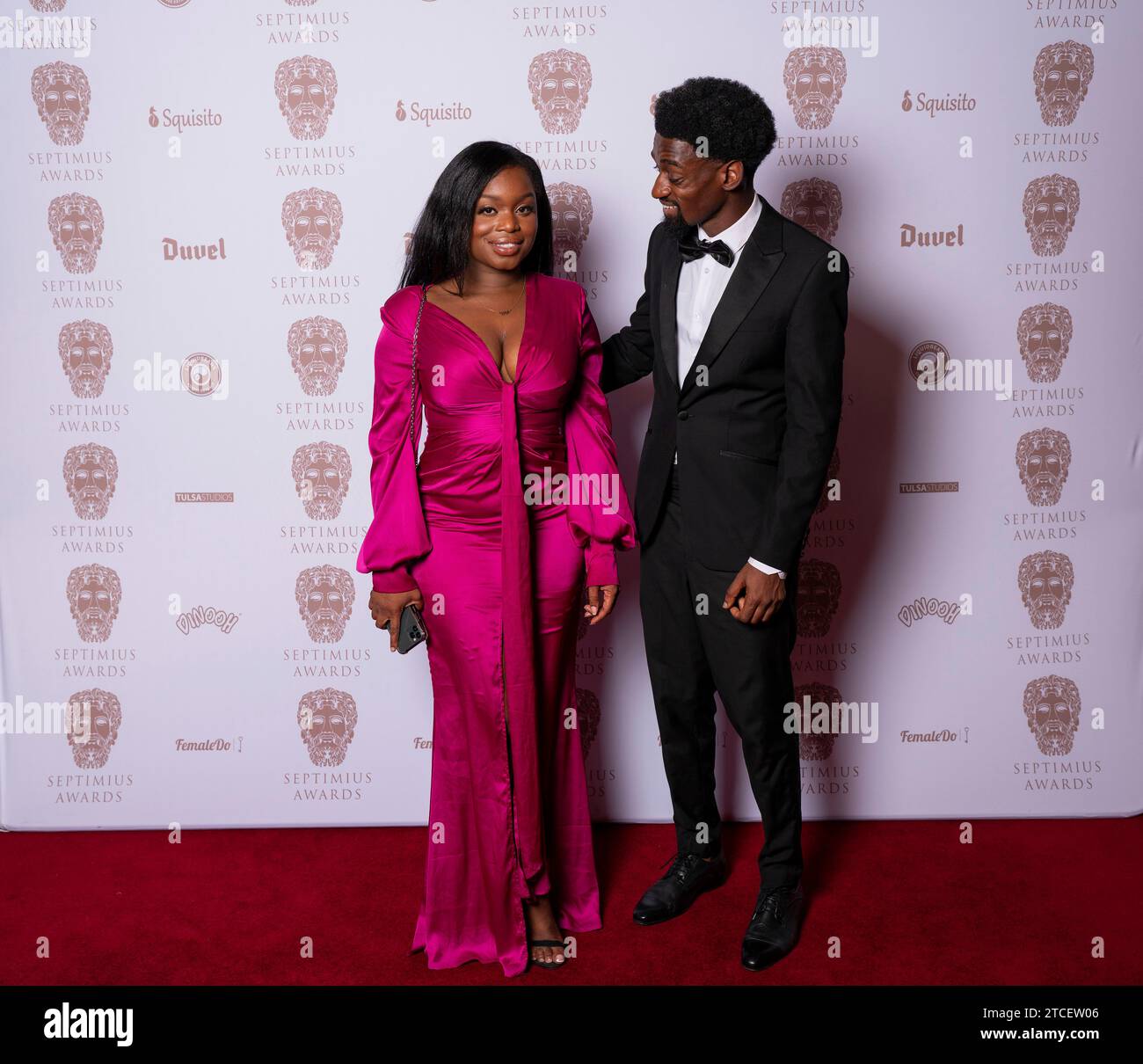 William Osei Bonsu - Priscilla Kwarteng - Septimius Awards Red Carpet 2023 Stock Photo - Alamy