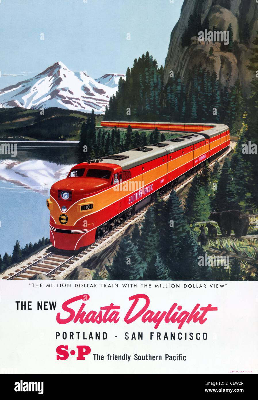 The new Shasta Daylight Portland - San Francisco - railroad poster ...