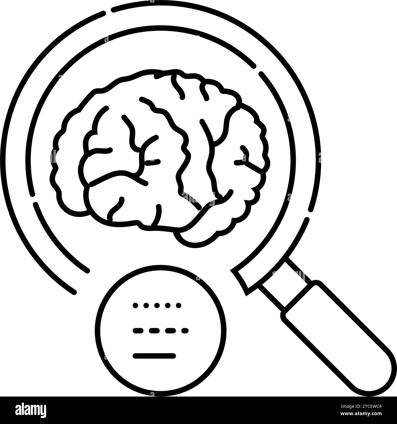 brain research neurologist line icon vector illustration Stock Vector ...