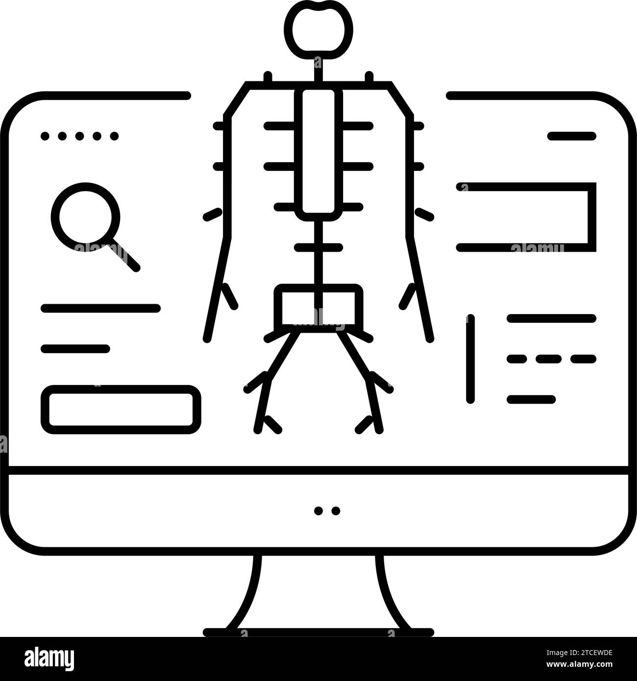 nervous system study neurologist line icon vector illustration Stock ...