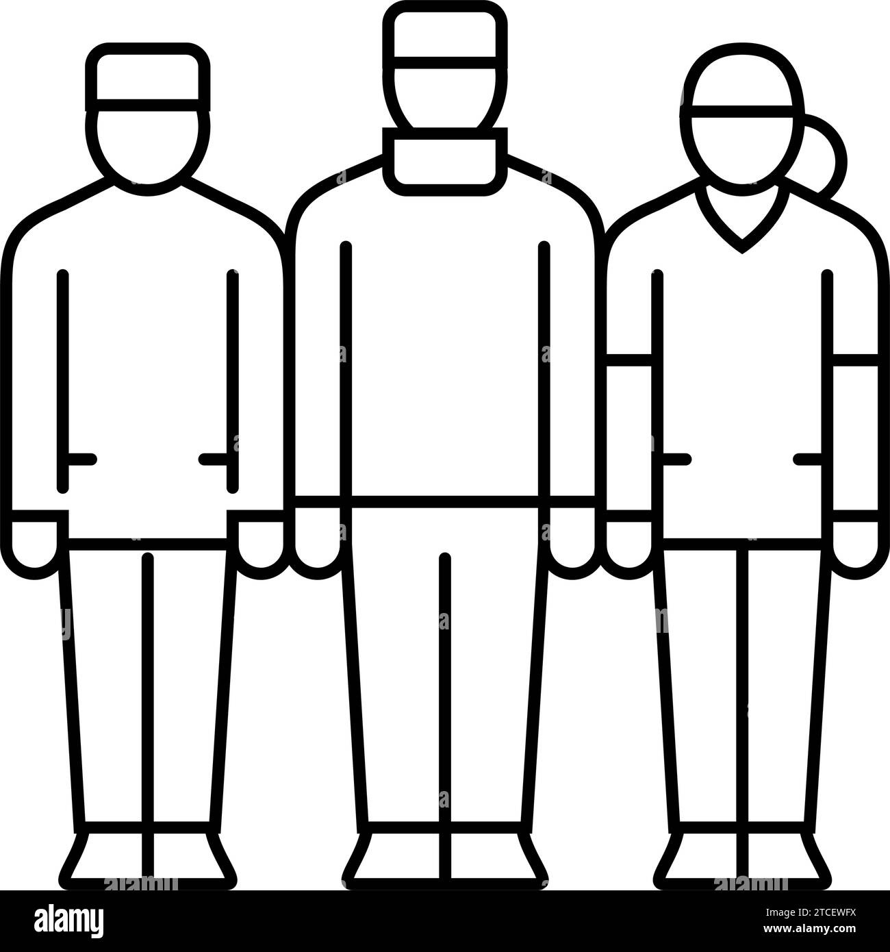 surgeon team line icon vector illustration Stock Vector Image & Art - Alamy