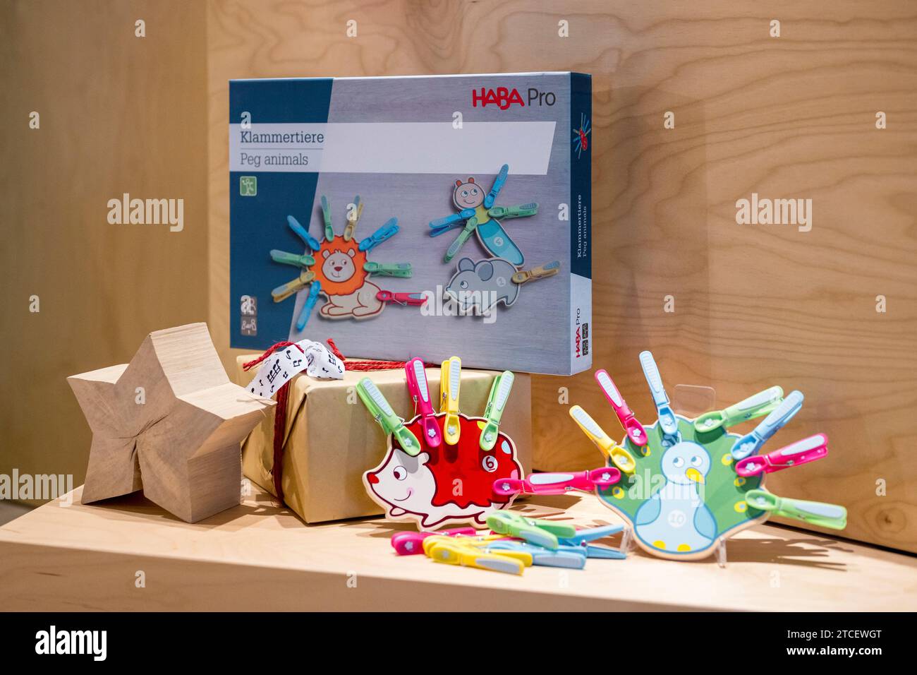 Bad Rodach, Germany. 12th Dec, 2023. A playset from the HABA Pro range ...