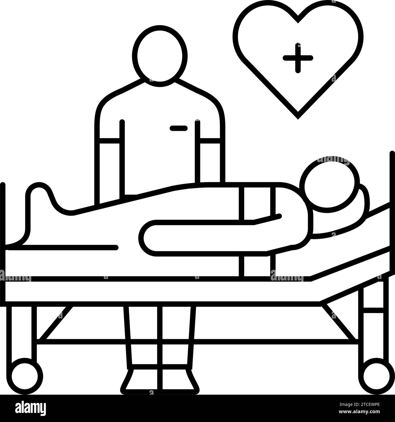 postoperative care surgeon line icon vector illustration Stock Vector ...