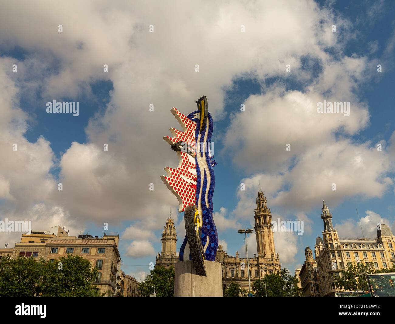 Erected in 1992, the head of Barcelona is an abstract statue 15 meters ...