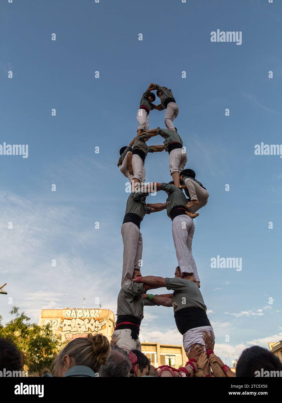 Human tower barcelona hi-res stock photography and images - Alamy