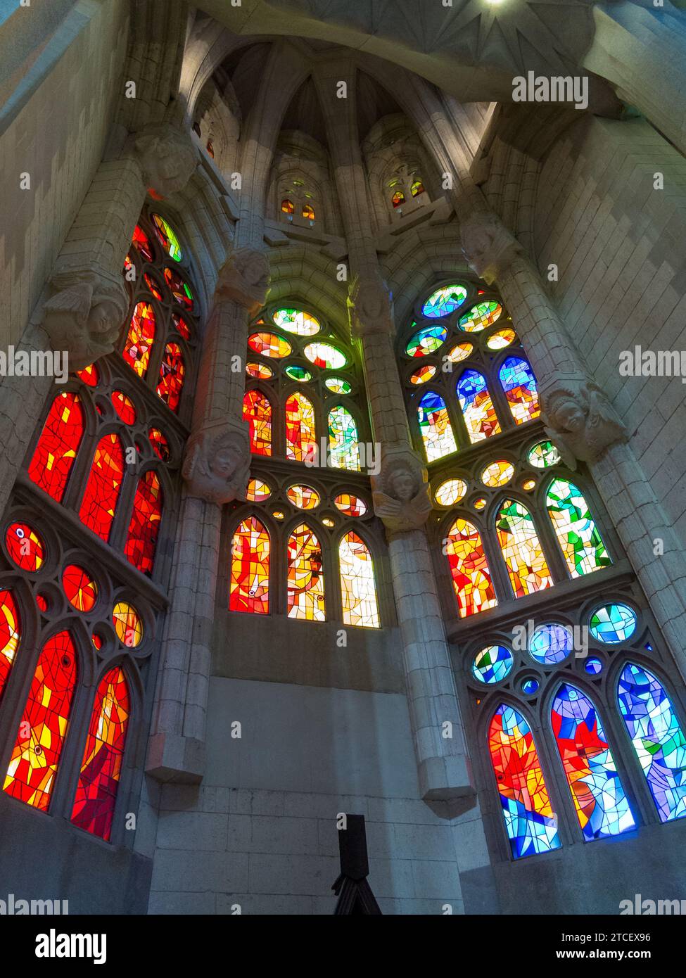Stained glass windows at Sagrada Familia, Carrer de Mallorca, 401 ...