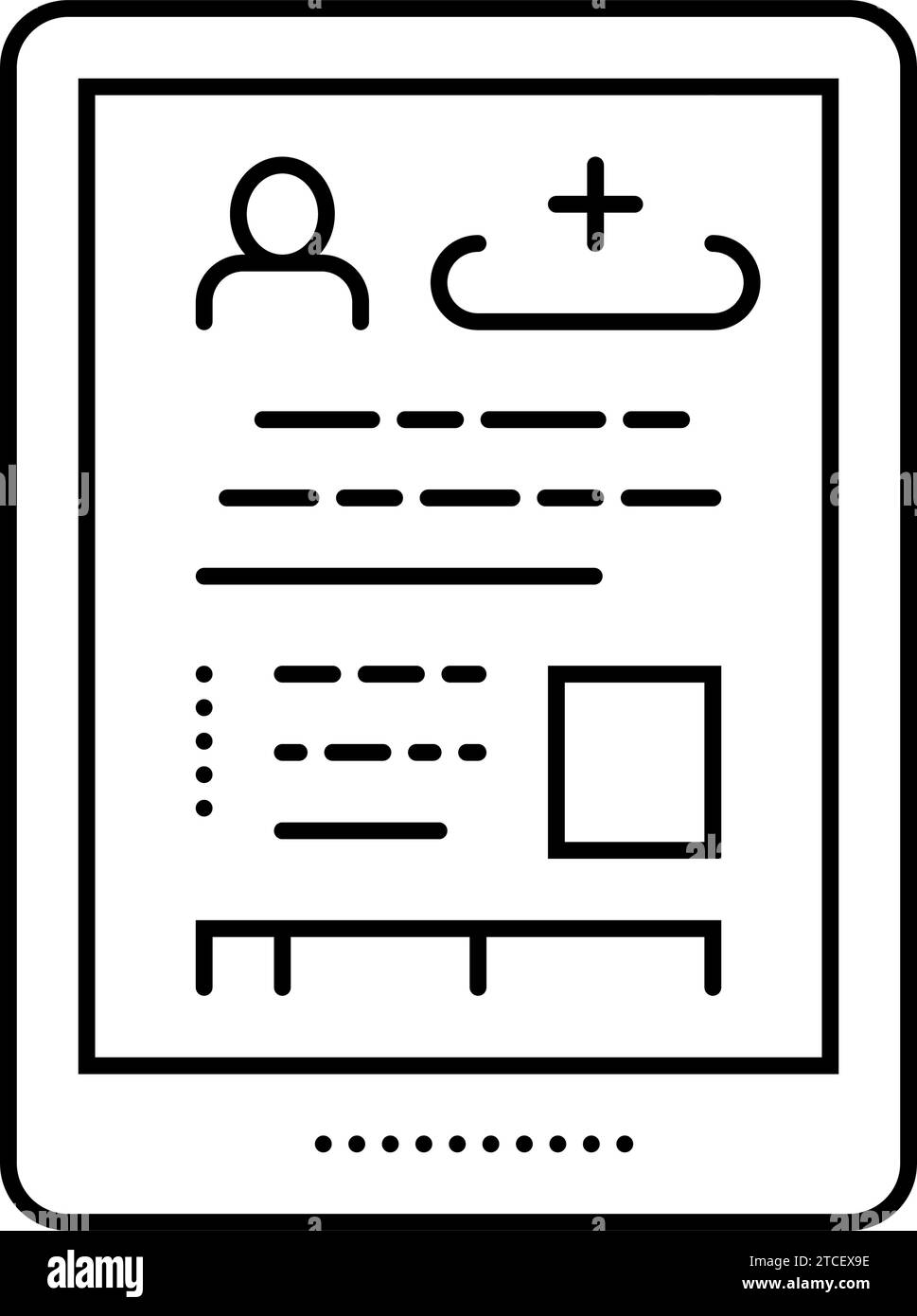 patient records line icon vector illustration Stock Vector Image & Art ...