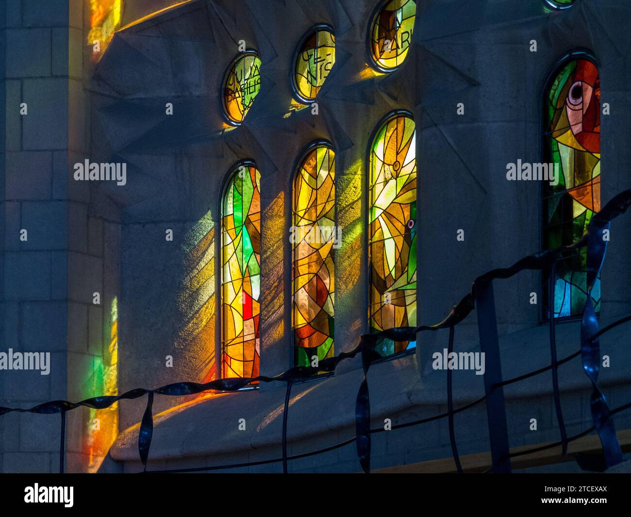 Stained glass windows at Sagrada Familia, Carrer de Mallorca, 401 ...