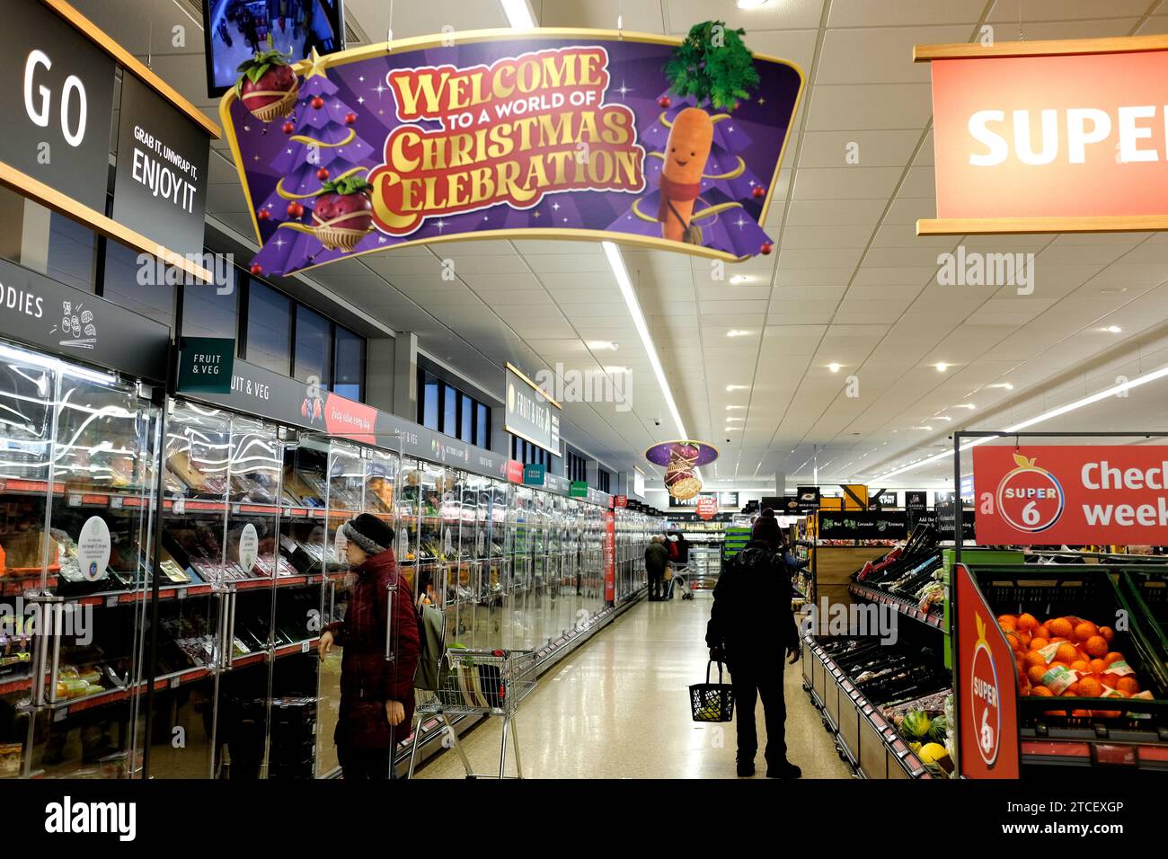 aldi supermarket branch interior,kings road,herne bay,kent,uk december ...