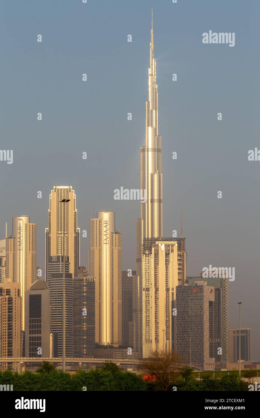 Dubai, UAE, 18.09.22. Dubai Downtown skyline landscape with the ...