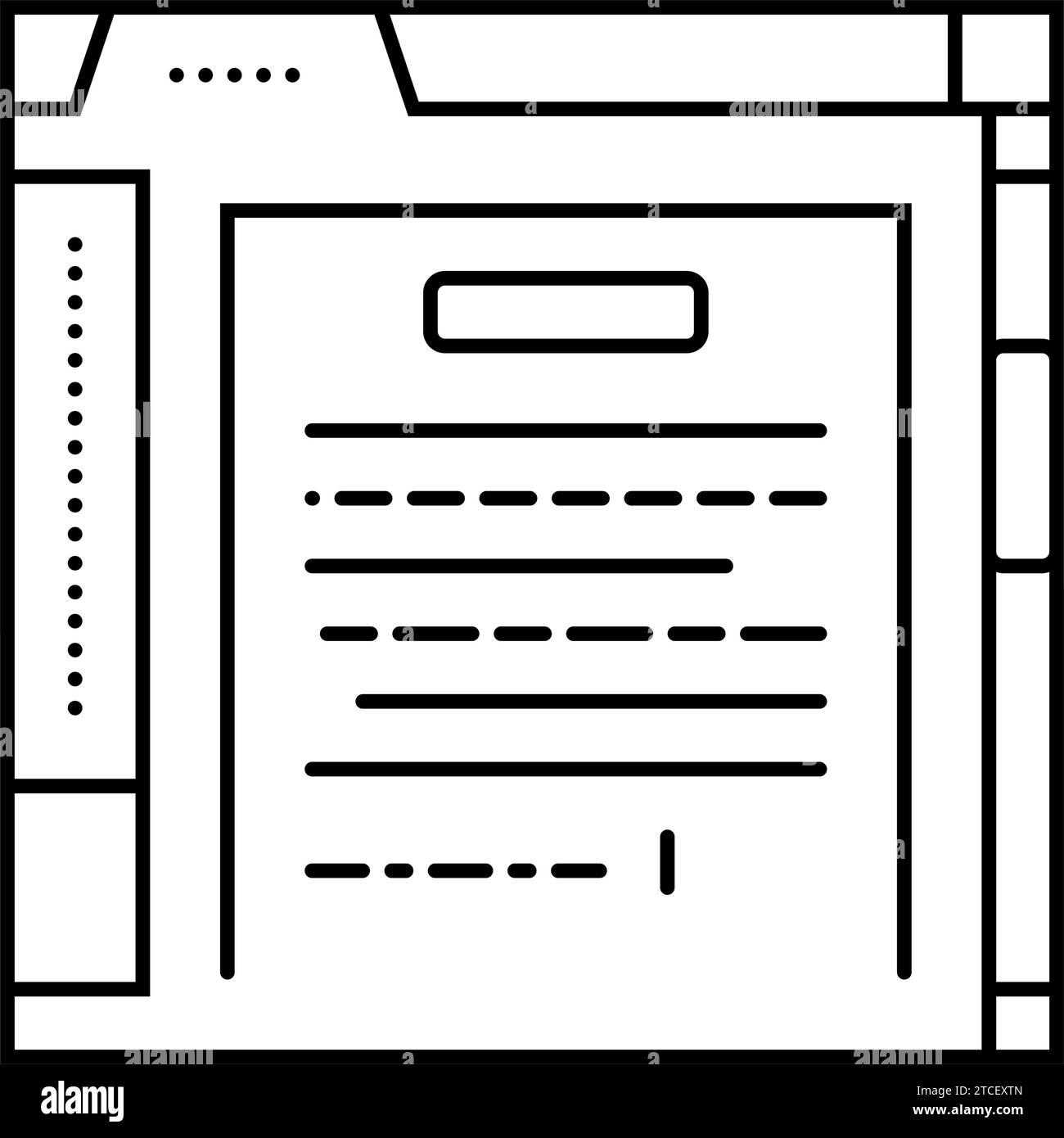 writing manuals technical writer line icon vector illustration Stock ...