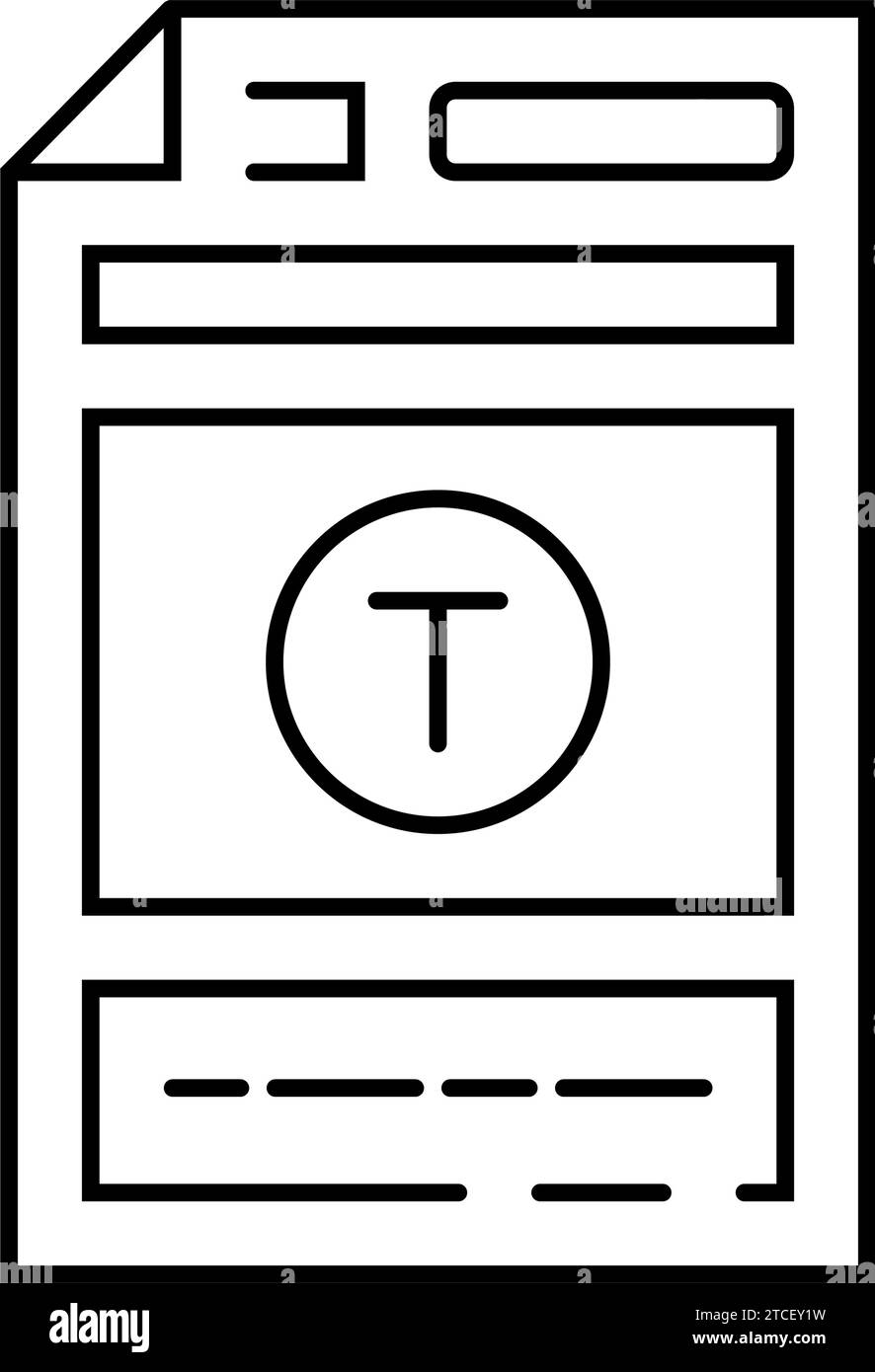 document templates technical writer line icon vector illustration Stock ...