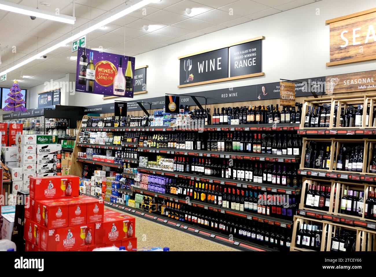 aldi supermarket branch interior,kings road,herne bay,kent,uk december ...