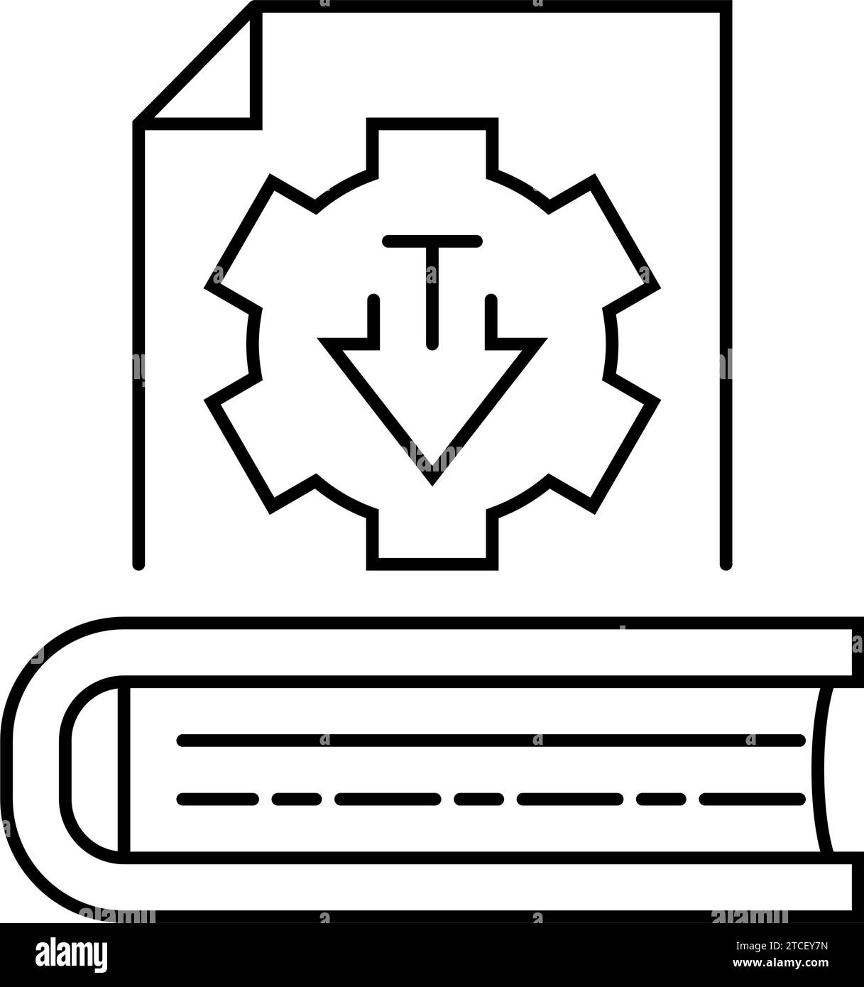 content updates technical writer line icon vector illustration Stock ...