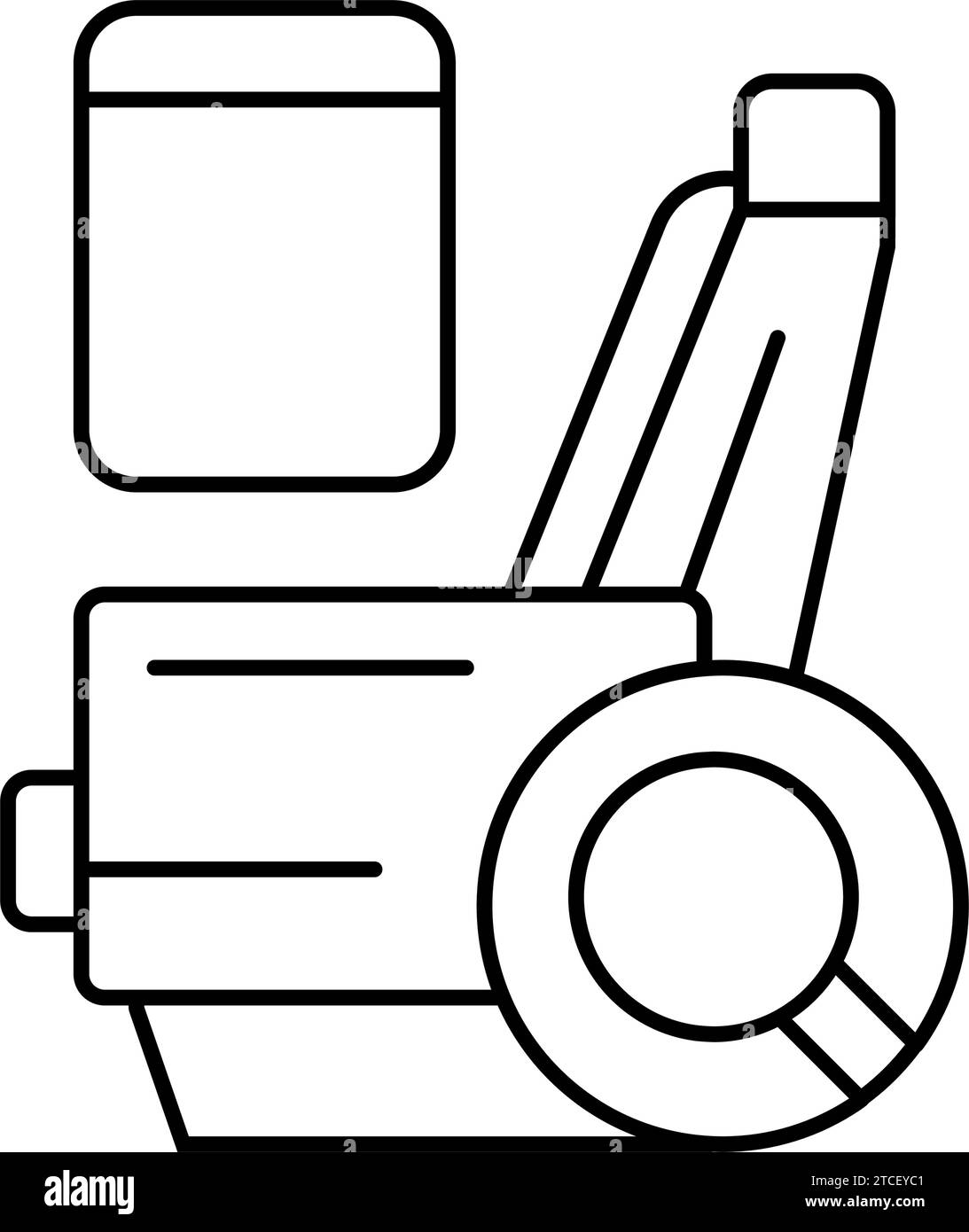 cabin interior check aircraft line icon vector illustration Stock ...