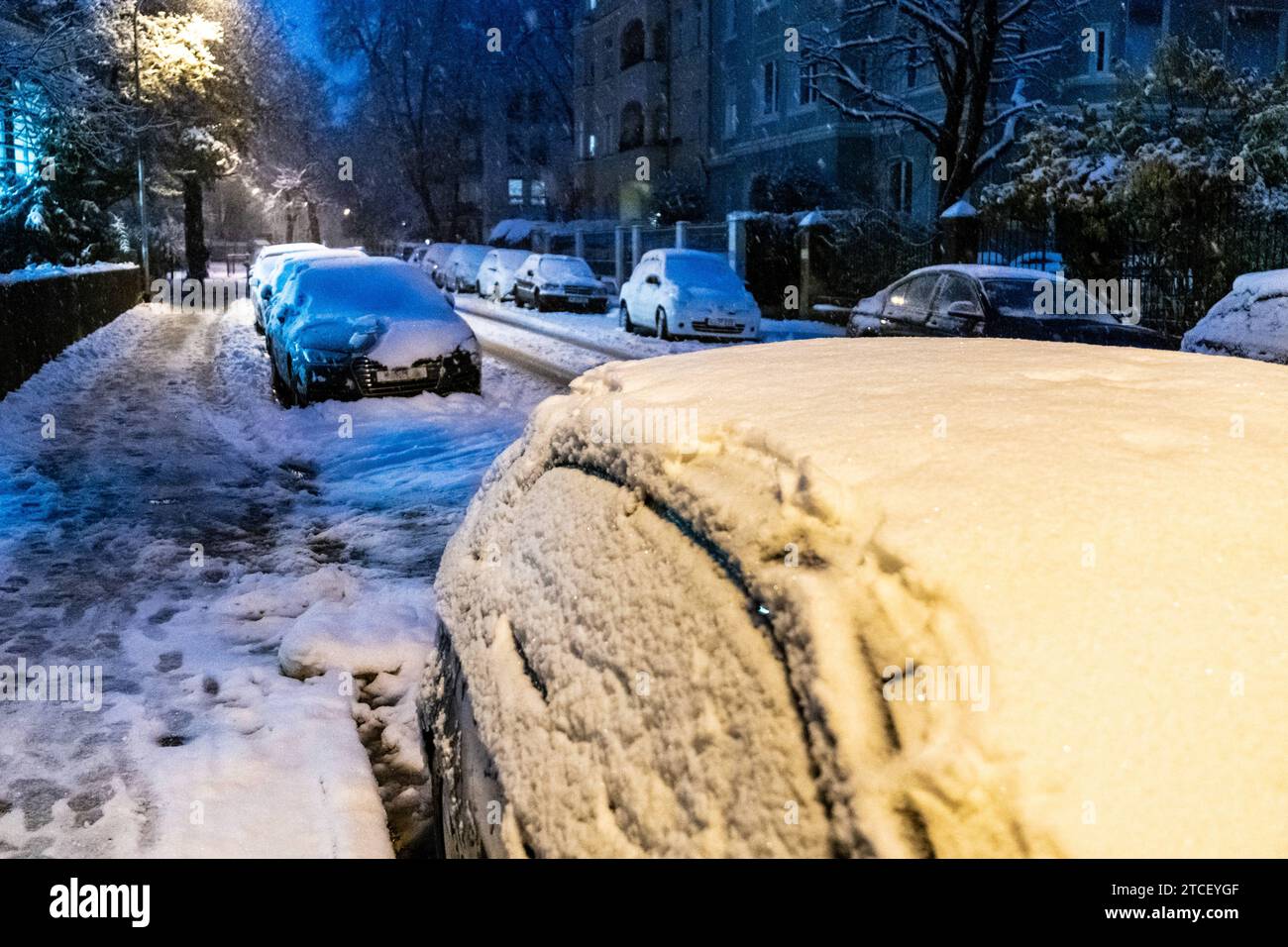 Augsburg, Bavaria, Germany - December 1, 2023: Onset of winter in ...