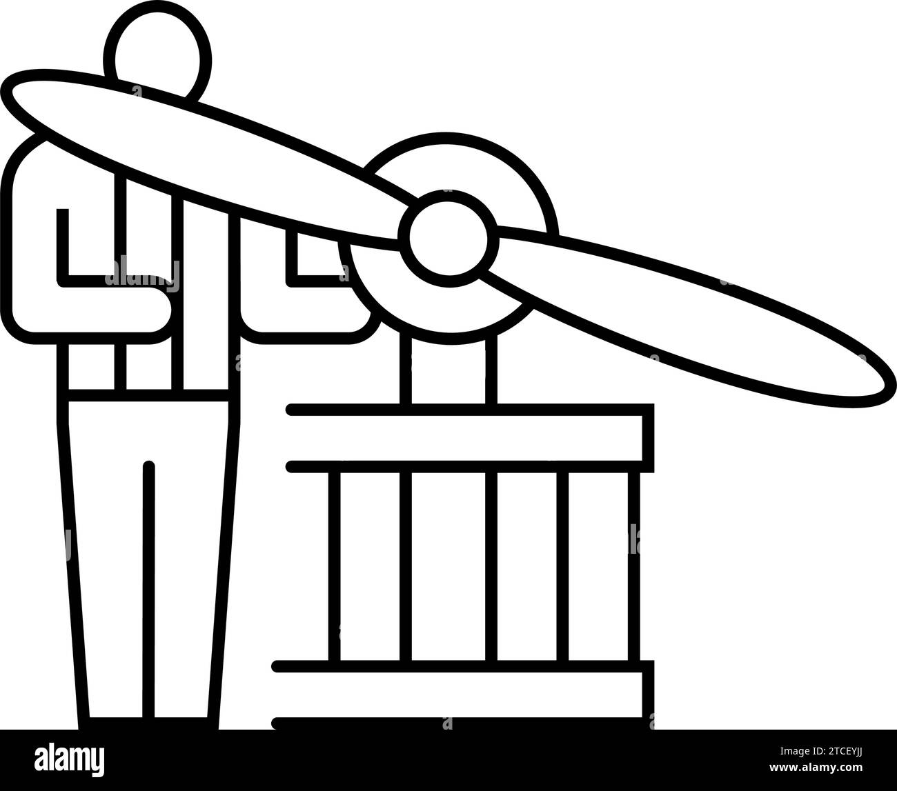 Worker with propeller Black and White Stock Photos & Images - Alamy