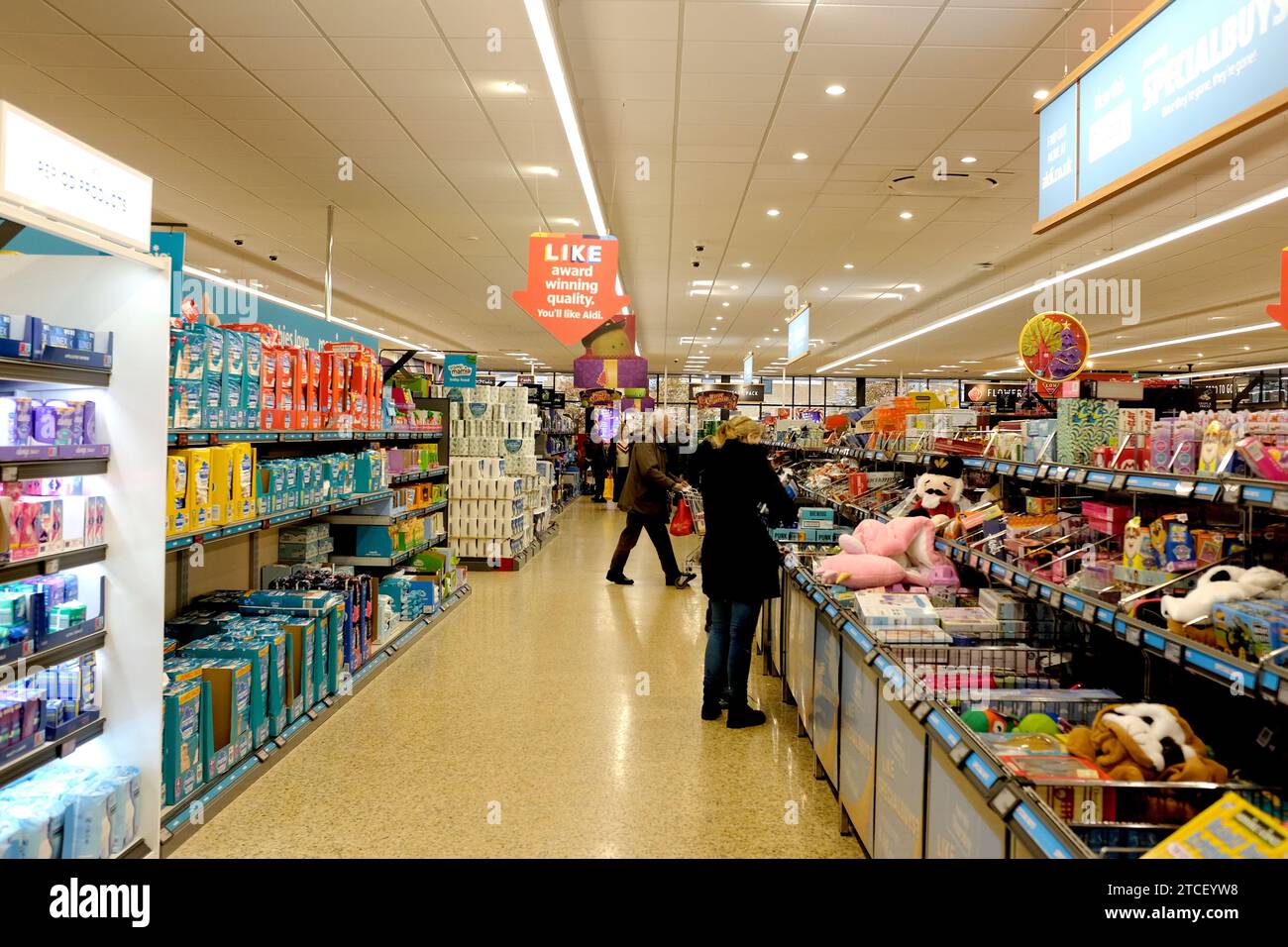 aldi supermarket branch interior,kings road,herne bay,kent,uk december ...