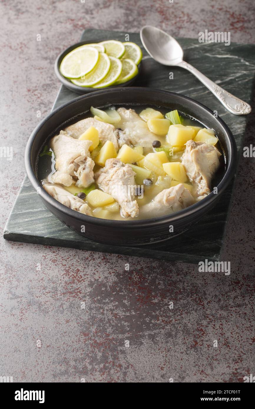 Bahamian Chicken Souse with chicken wings, potatoes, celery, lime and ...