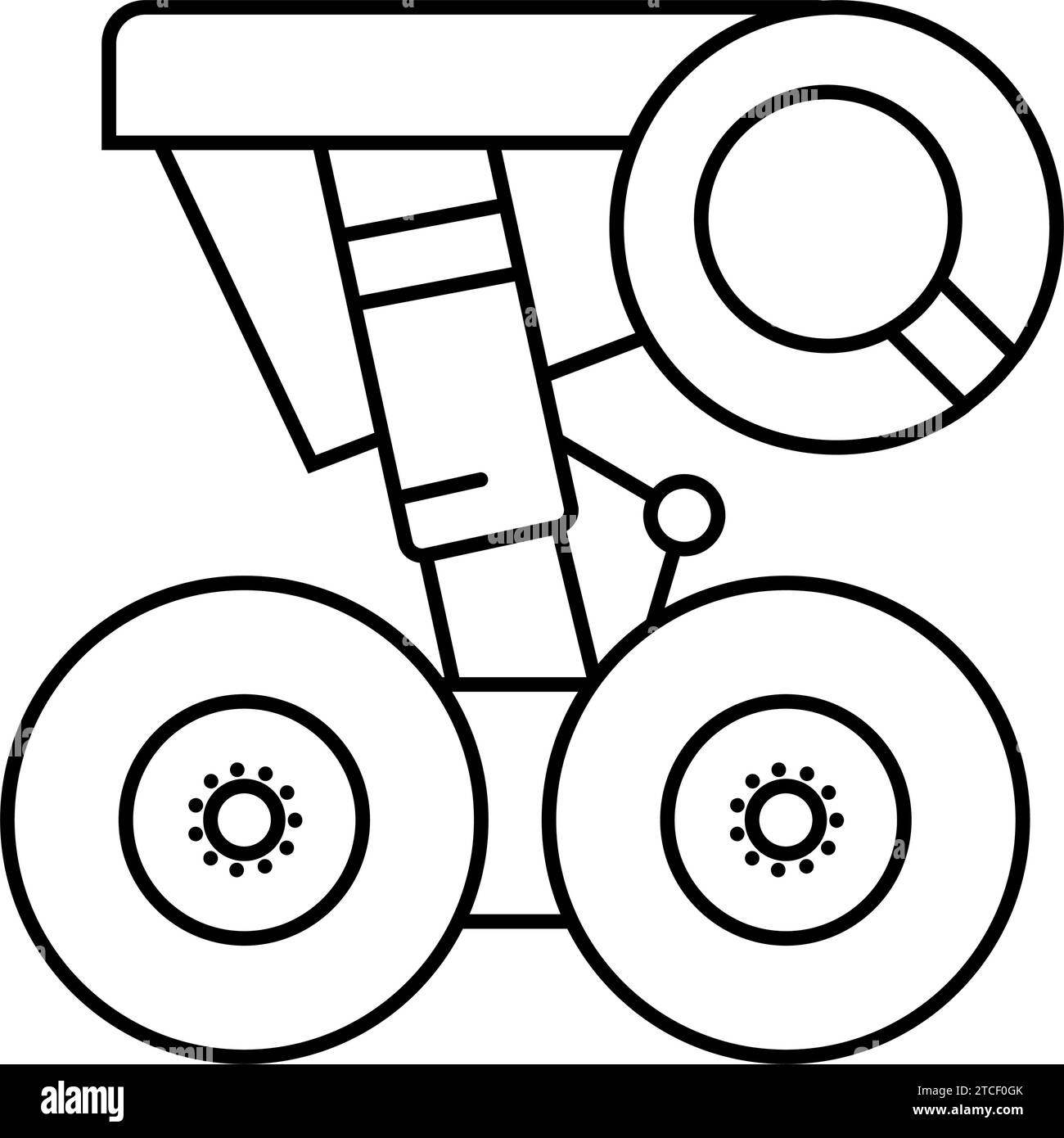 Landing Gear Check Aircraft Line Icon Vector Illustration Stock Vector Image And Art Alamy