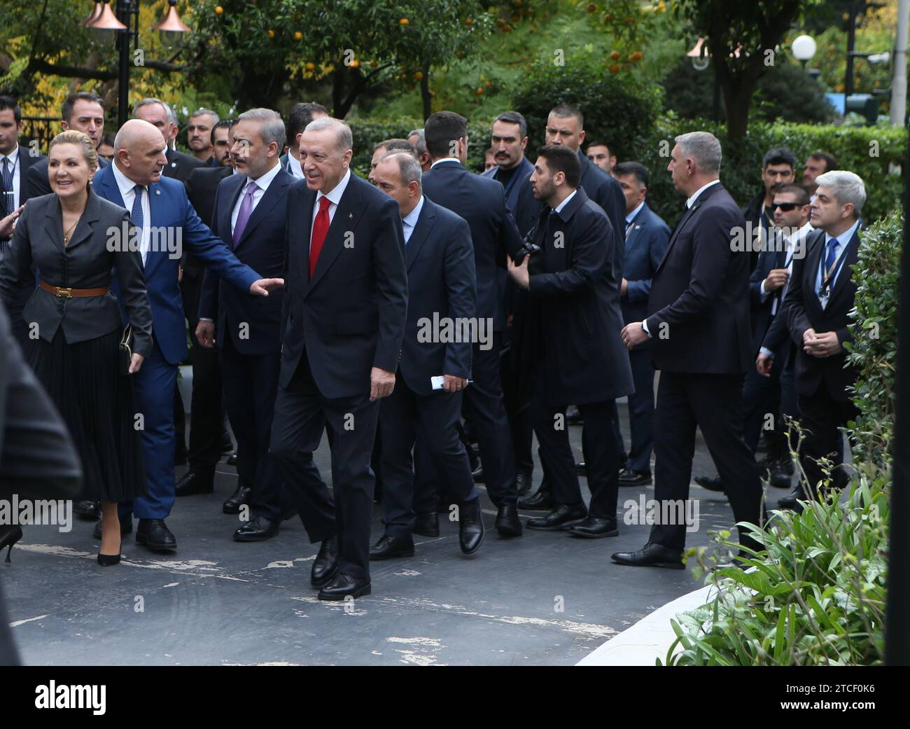 Greek Prime Minister KYRIAKOS MITSOTAKIS welcome Turkish President ...