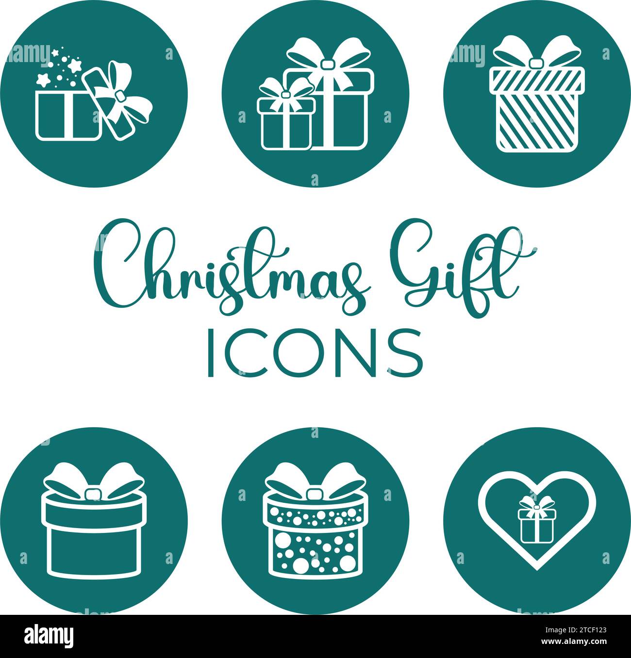 Set of christmas present stickers icons Vector Stock Vector Image & Art ...