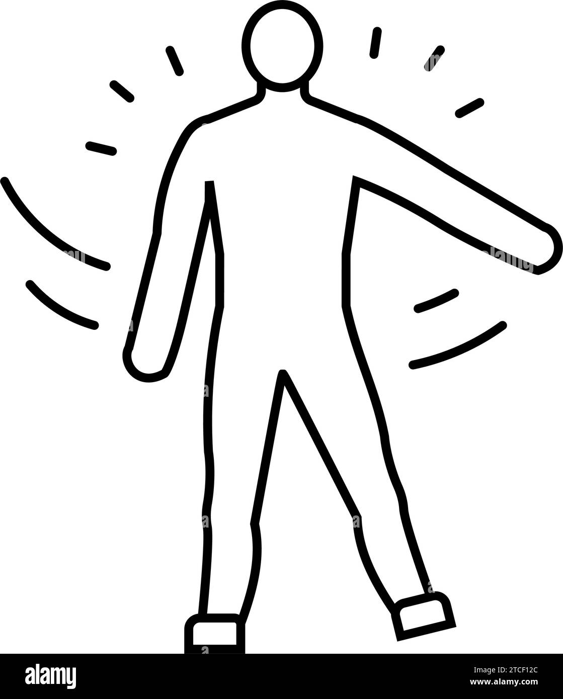 loss balance disease symptom line icon vector illustration Stock Vector ...