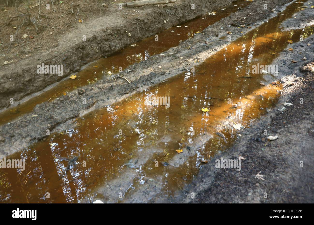 Rain water in tractor tracks hi-res stock photography and images - Alamy