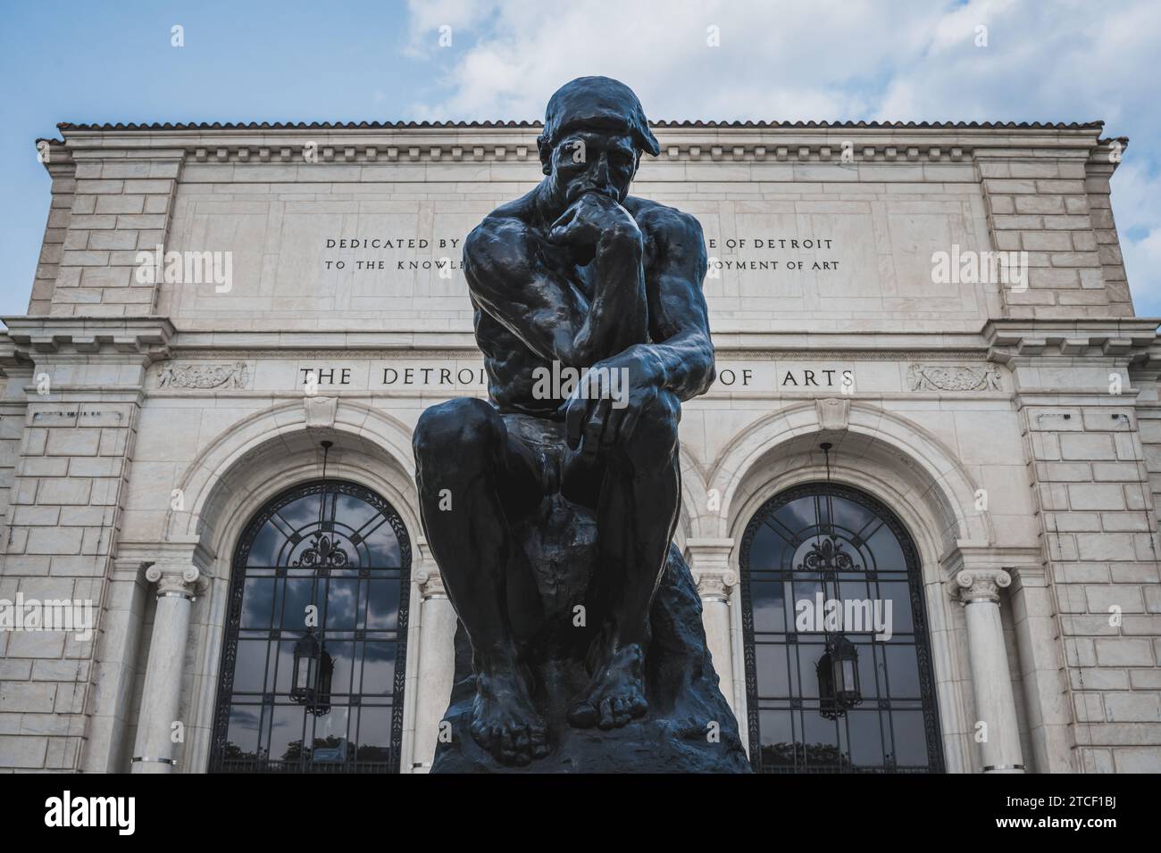 Detroit, Michigan, May 22, 2023: The Thinker by Auguste Rodin, modeled ...