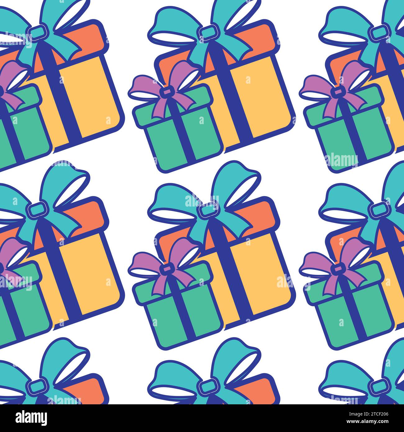 Christmas present pattern Gift box background Vector Stock Vector Image ...