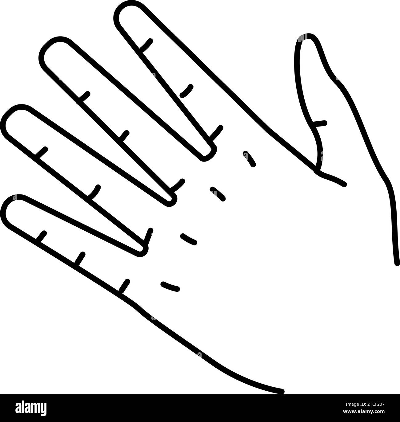 Pale Skin Pallor Disease Symptom Line Icon Vector Illustration Stock