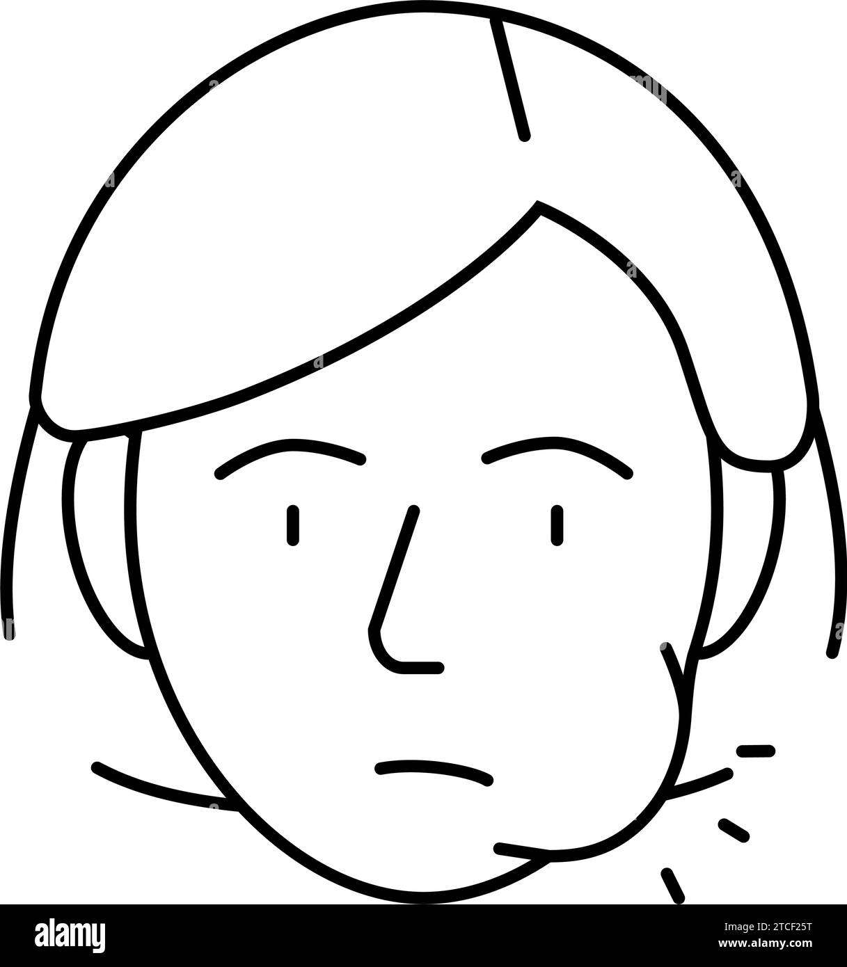 swelling face disease symptom line icon vector illustration Stock ...