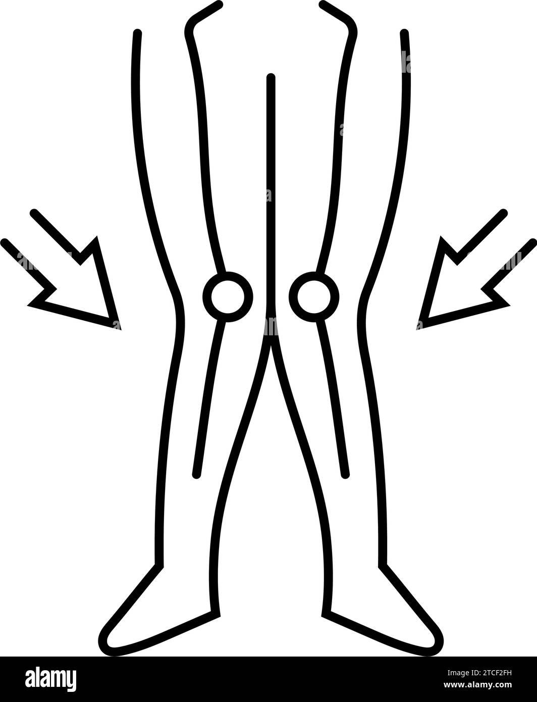 unsteady gait disease symptom line icon vector illustration Stock ...