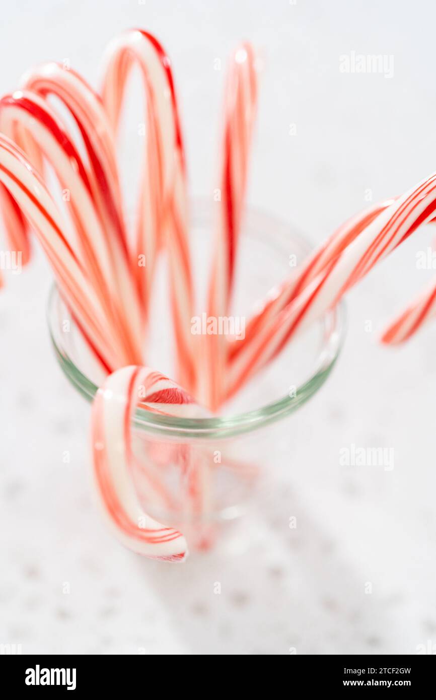 Peppermint Candy Cane Stock Photo - Alamy