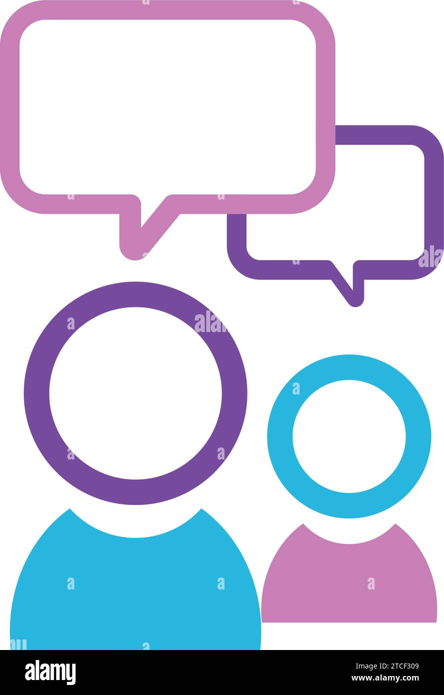 Pair of people talking Business icon Vector Stock Vector Image & Art ...