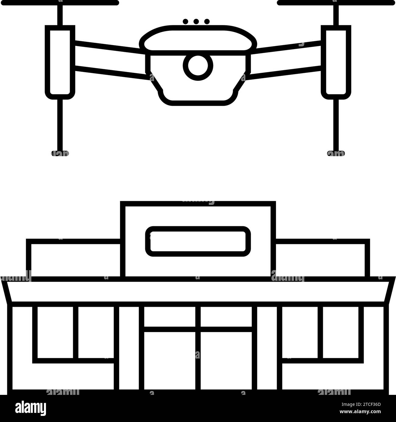 infrastructure survey drone line icon vector illustration Stock Vector ... infrastructure survey drone line icon vector illustration Stock Vector ...