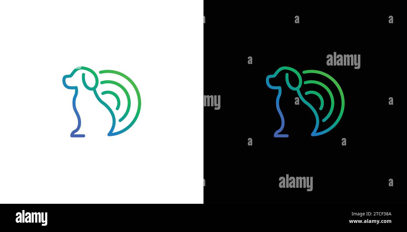 Unique and modern Dog Signal logo design Stock Vector Image & Art - Alamy