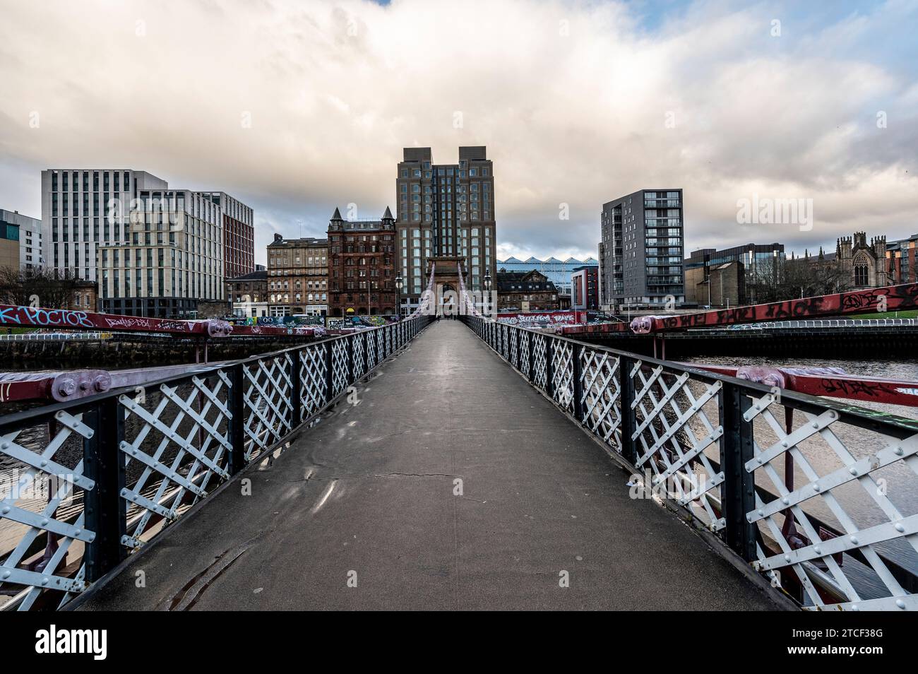 Glasgow footbridge known as the South Portland St Suspension bridge ...