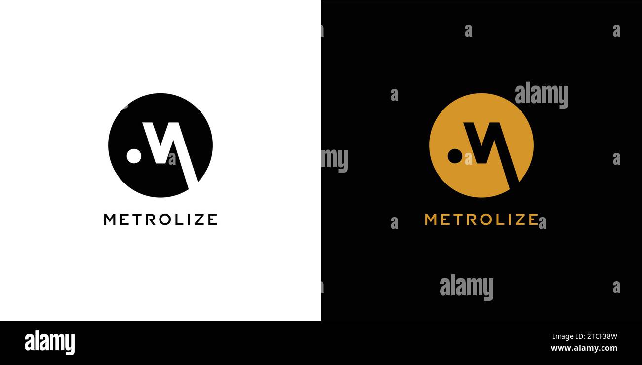 Modern and unique letter M initials logo design 2 Stock Vector Image ...