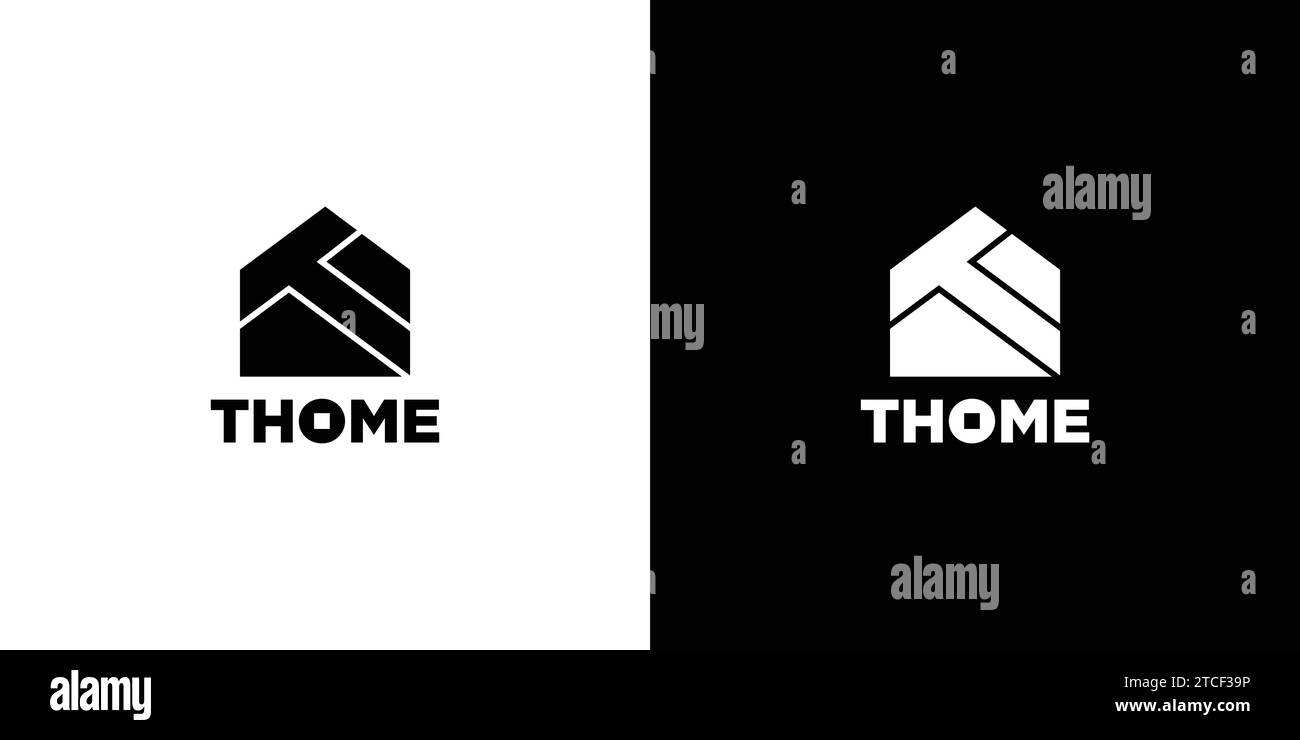 The letter T house logo design is unique and modern Stock Vector Image ...