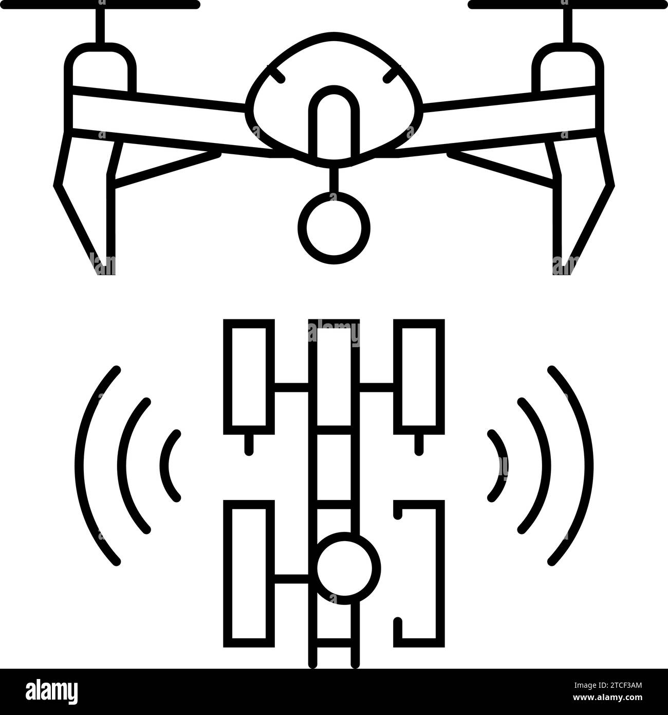 telecommunication drone line icon vector illustration Stock Vector ... telecommunication drone line icon vector illustration Stock Vector ...