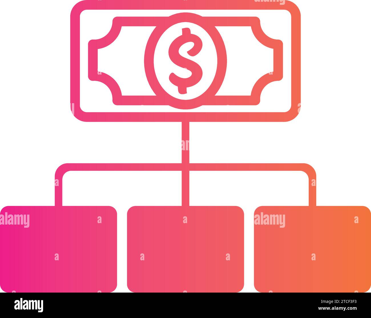 Business graph with money bill icon Vector Stock Vector Image & Art - Alamy