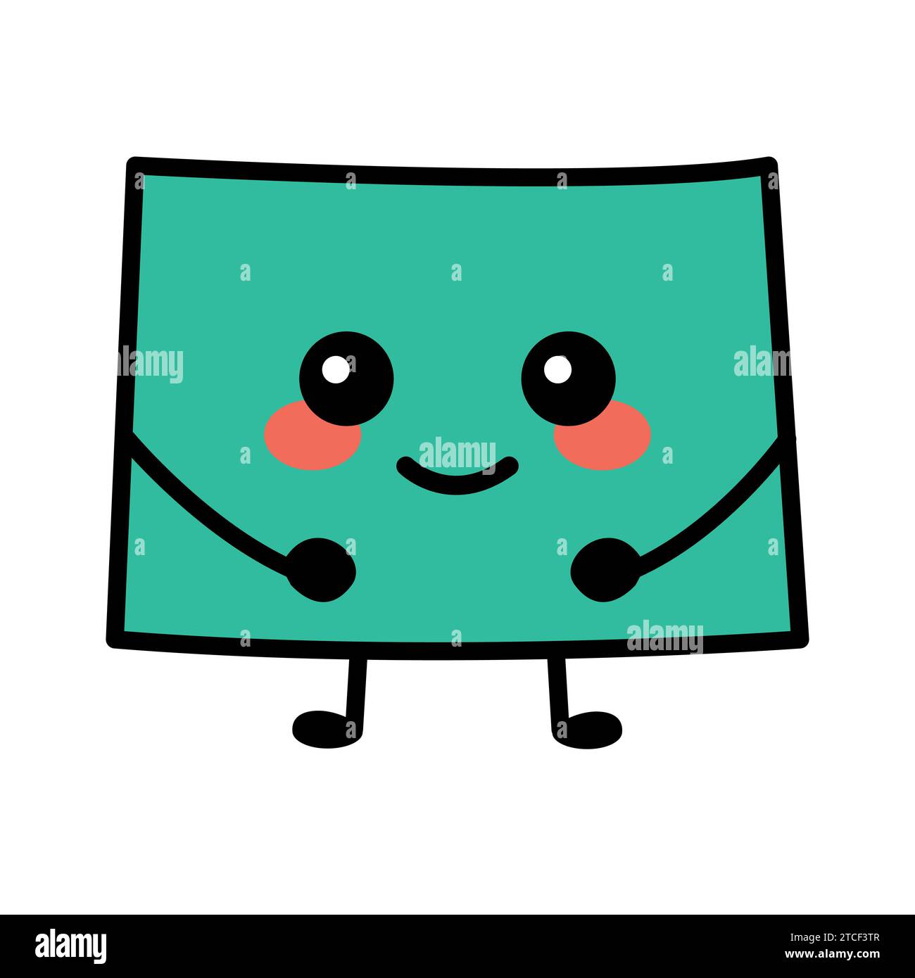 Colorado a US state color element. Smiling cartoon character. United ...