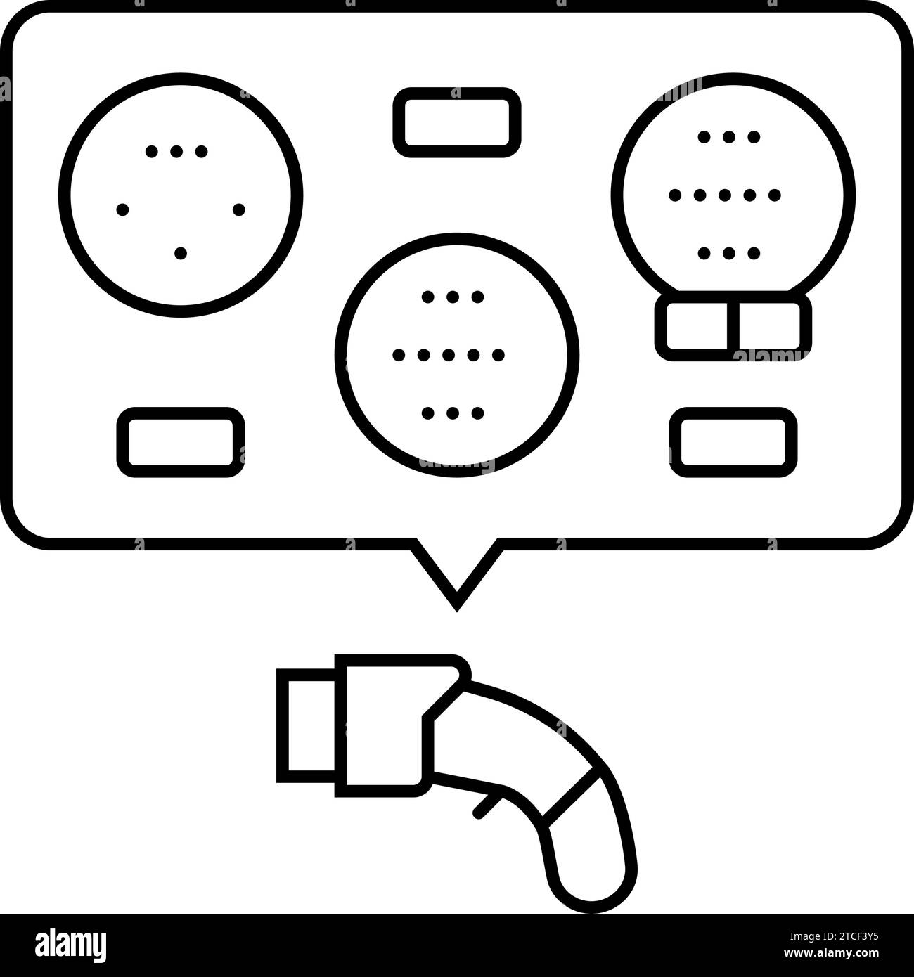ev charger types electric line icon vector illustration Stock Vector ...