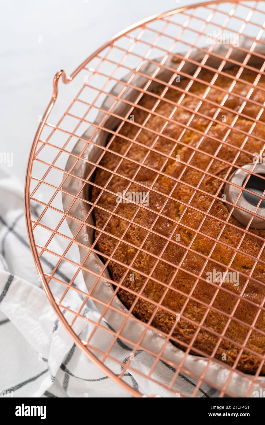 Lemon blueberry bundt cake with powdered sugar dusting Stock Photo - Alamy