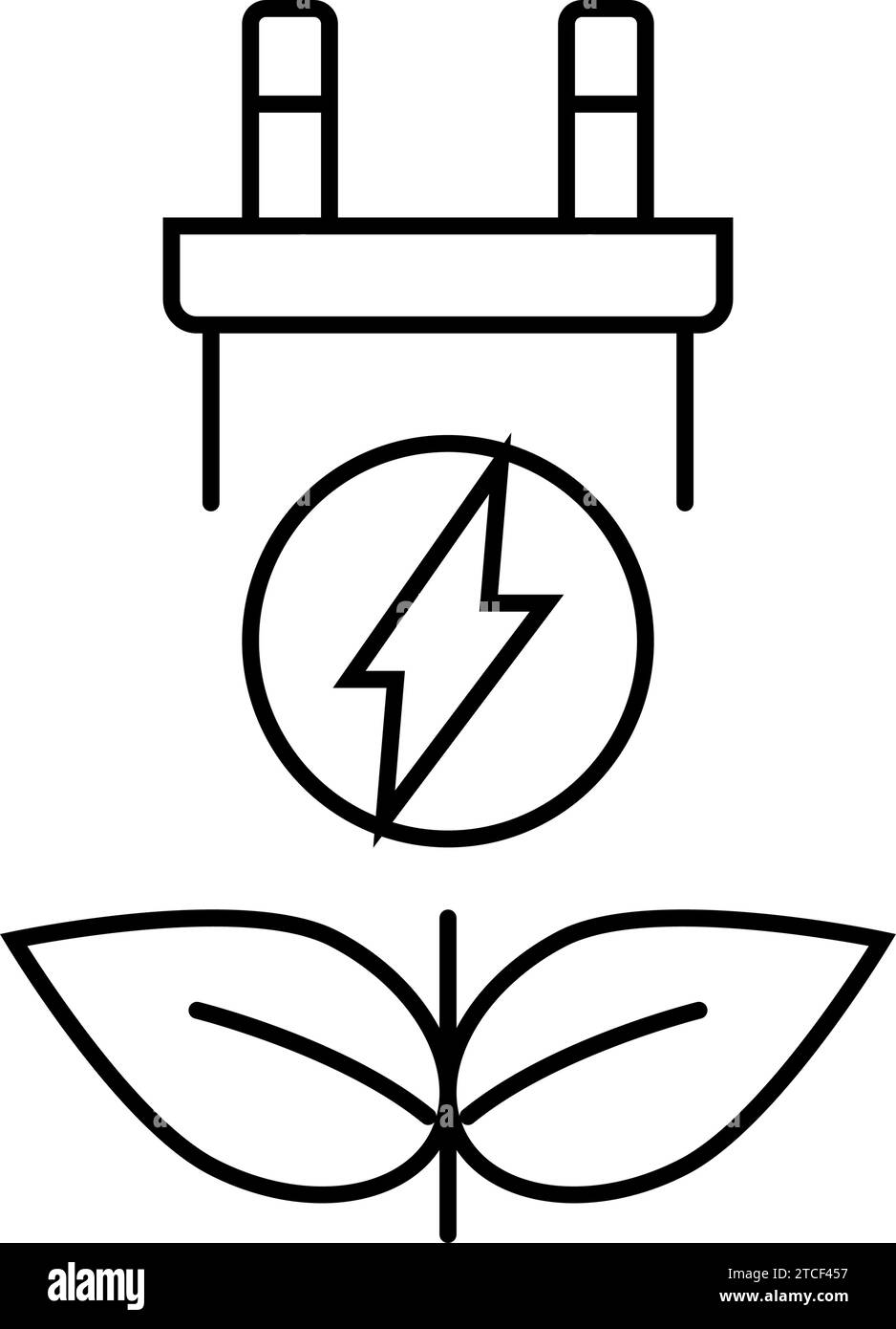 clean energy electric line icon vector illustration Stock Vector Image ...