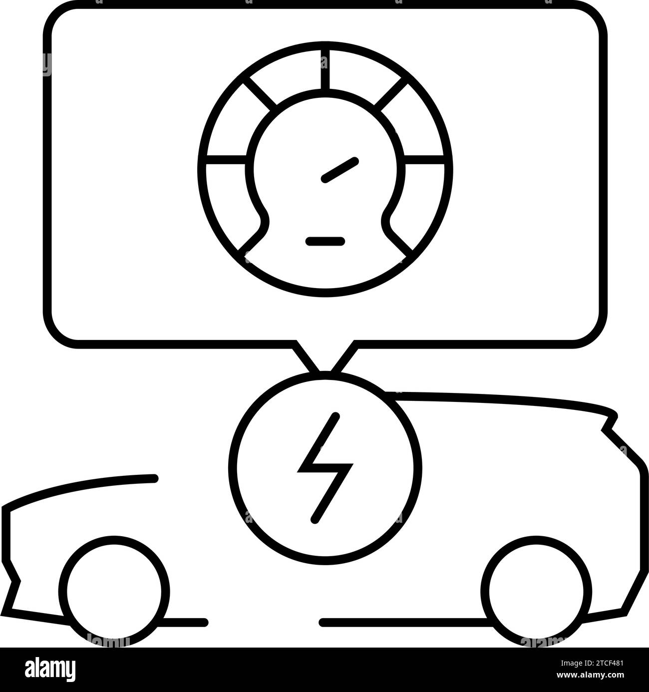 charging speed electric line icon vector illustration Stock Vector ...