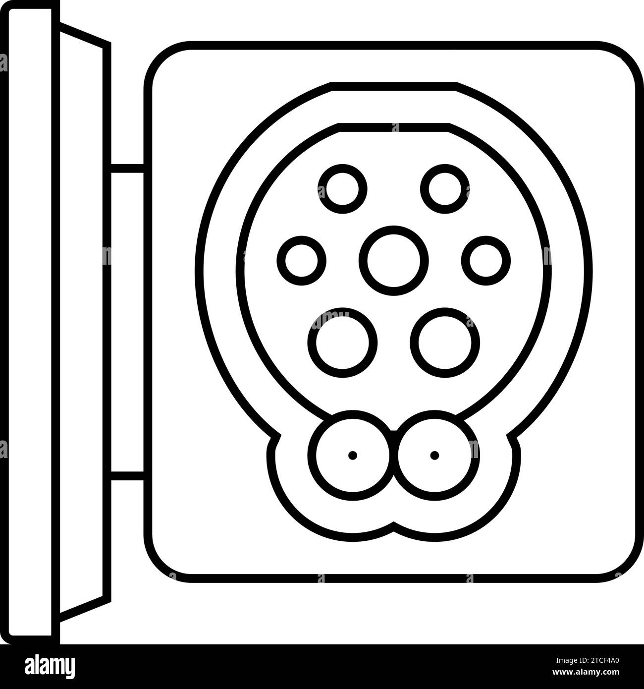 charging port electric line icon vector illustration Stock Vector Image ...