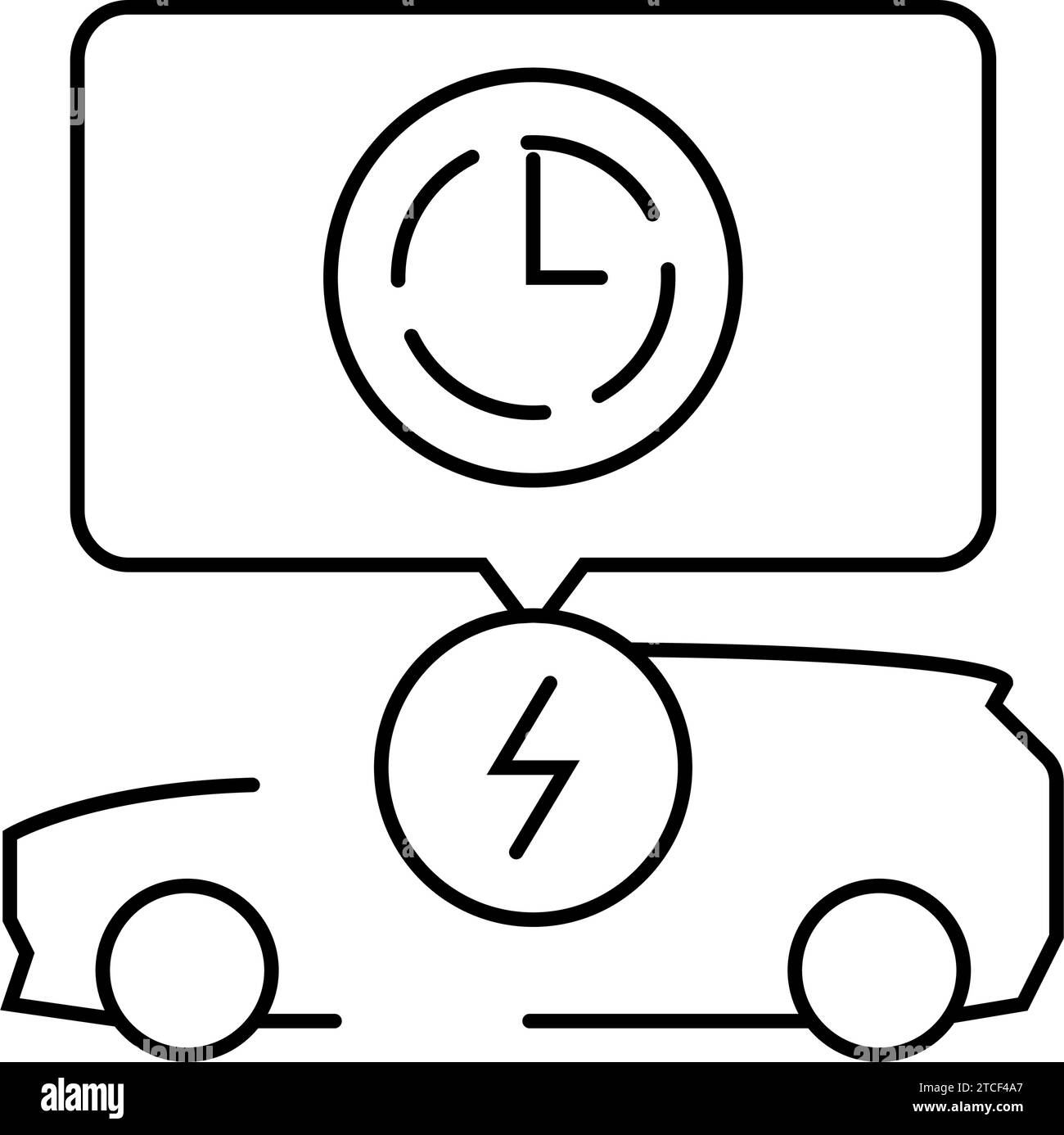 charging time electric line icon vector illustration Stock Vector Image ...