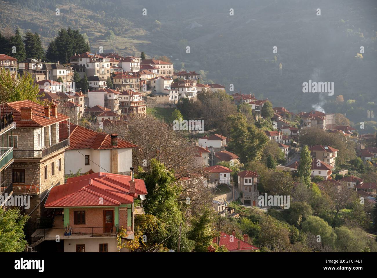 Metsovo village in Epirus. Mountains of Pindus in northern Greece Stock ...